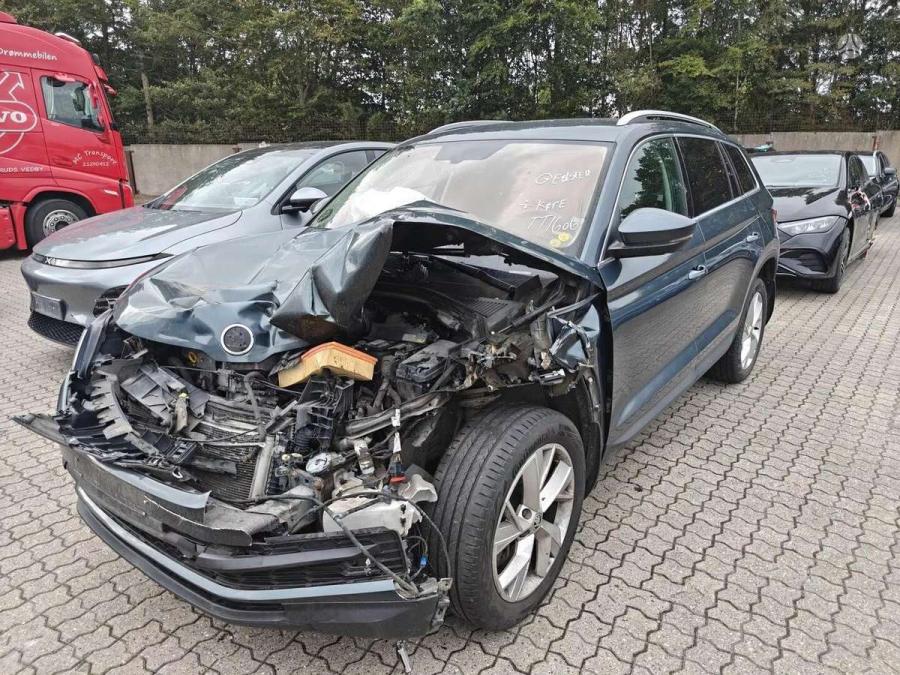Grey Skoda Kodiaq 2017 in Kaunas, with an engine capacity of 1.97 L and mileage of 217 thousand km for 6999 €, photo 1 on AUTOMOTO.COM.LV