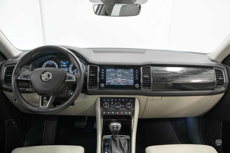 Grey Skoda Kodiaq 2018 in Vilnius, with an engine capacity of 2.00 L and mileage of 140 thousand km for 23550 €, photo 11 on AUTOMOTO.COM.LV