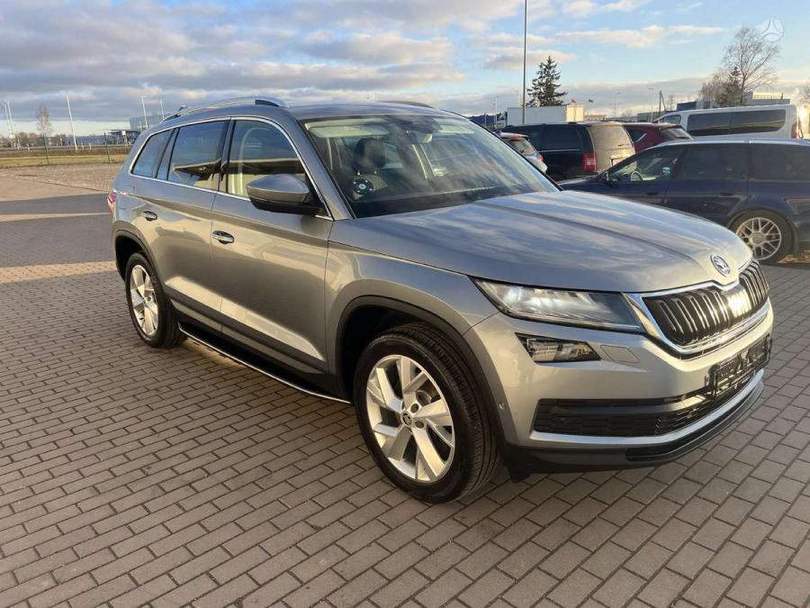 Grey Skoda Kodiaq 2018 in Marijampole, with an engine capacity of 1.97 L and mileage of 229 thousand km for 16950 €, photo 3 on AUTOMOTO.COM.LV