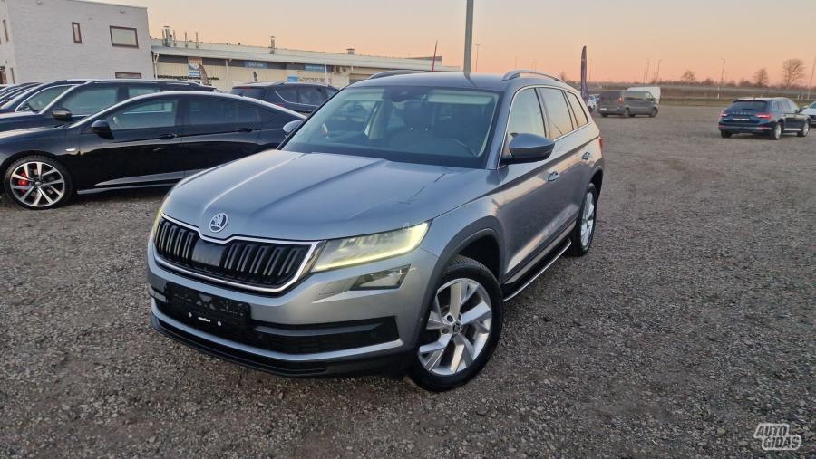 Grey Skoda Kodiaq 2018 in Marijampole, with an engine capacity of 2.00 L and mileage of 229 thousand km for 16950 €, photo 1 on AUTOMOTO.COM.LV