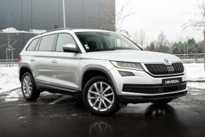 Pelēks Skoda Kodiaq 2018 Viļņa, ar dzinēja tilpumu 1.97 L un nobraukumu 222 tūkst. km par 14950 €, foto  vietnē AUTOMOTO.COM.LV