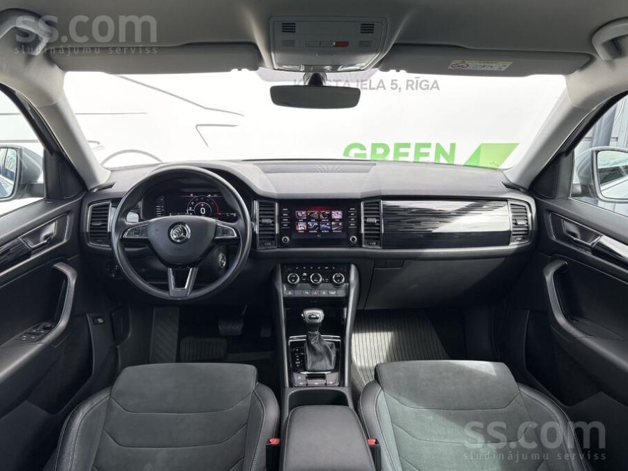 Grey Skoda Kodiaq 2018 in Riga, with an engine capacity of 1.50 L and mileage of 95 thousand km for 20900 €, photo 10 on AUTOMOTO.COM.LV