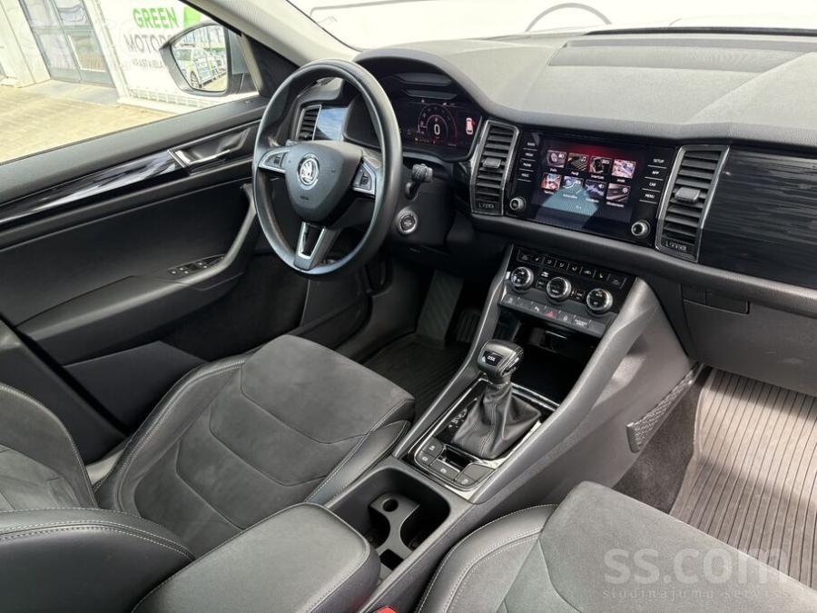 Grey Skoda Kodiaq 2018 in Riga, with an engine capacity of 1.50 L and mileage of 95 thousand km for 20900 €, photo 14 on AUTOMOTO.COM.LV