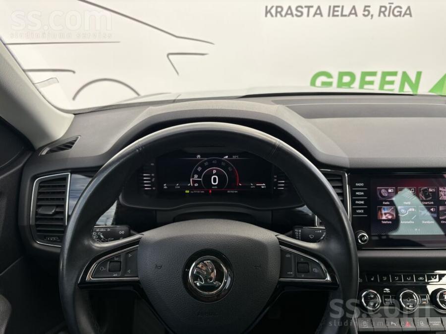 Grey Skoda Kodiaq 2018 in Riga, with an engine capacity of 1.50 L and mileage of 95 thousand km for 20900 €, photo 16 on AUTOMOTO.COM.LV