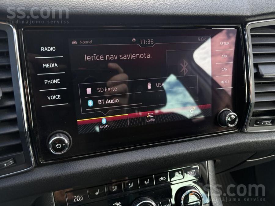 Grey Skoda Kodiaq 2018 in Riga, with an engine capacity of 1.50 L and mileage of 95 thousand km for 20900 €, photo 28 on AUTOMOTO.COM.LV