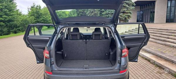 Grey Skoda Kodiaq 2018 in Vilnius, with an engine capacity of 1.50 L and mileage of 77 thousand km for 19490 €, photo 10 on AUTOMOTO.COM.LV