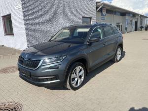 Grey Skoda Kodiaq 2018 in Marijampole, with an engine capacity of 1.97 L and mileage of 211 thousand km for 16900 €, photo  on AUTOMOTO.COM.LV