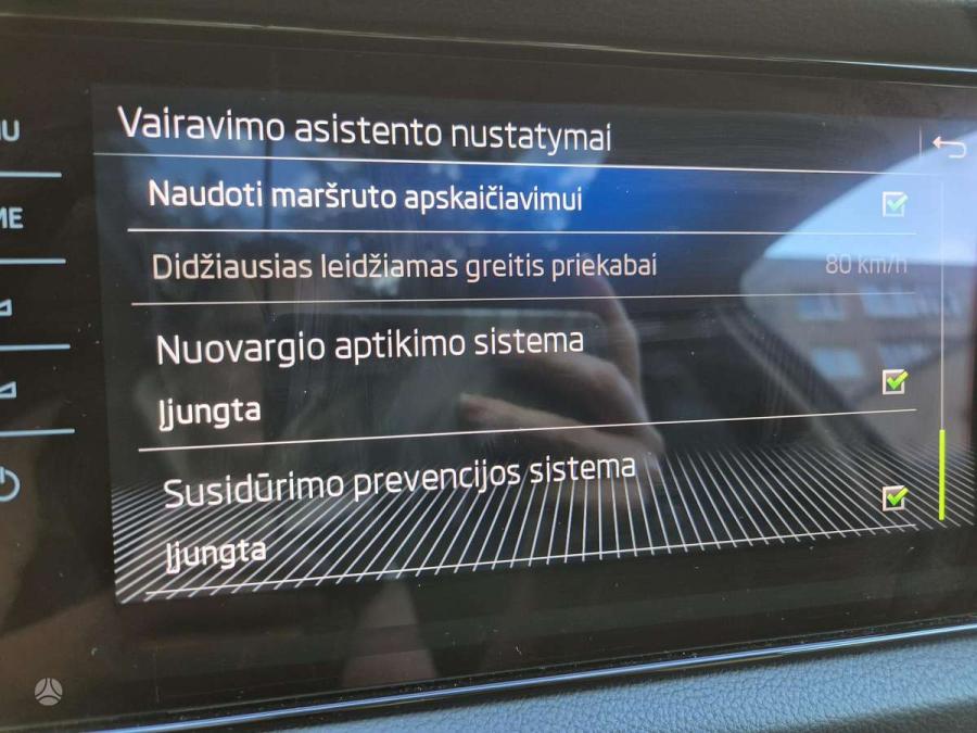 Pelēks Skoda Kodiaq 2018 Viļņa, ar dzinēja tilpumu 2.00 L un nobraukumu 225 tūkst. km par 16700 €, foto 56 vietnē AUTOMOTO.COM.LV