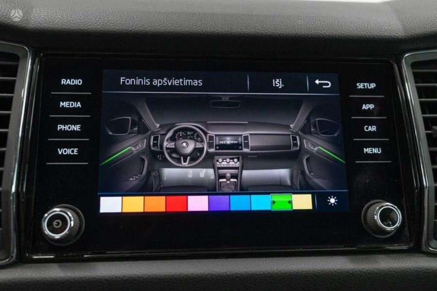 Pelēks Skoda Kodiaq 2018 Viļņa, ar dzinēja tilpumu 2.00 L un nobraukumu 96 tūkst. km par 17900 €, foto 15 vietnē AUTOMOTO.COM.LV