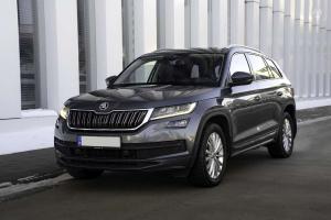 Grey Skoda Kodiaq 2019 in Vilnius, with an engine capacity of 1.97 L and mileage of 151 thousand km for 25900 €, photo  on AUTOMOTO.COM.LV
