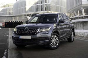 Grey Skoda Kodiaq 2019 in Vilnius, with an engine capacity of 1.97 L and mileage of 151 thousand km for 25900 €, photo 8 on AUTOMOTO.COM.LV