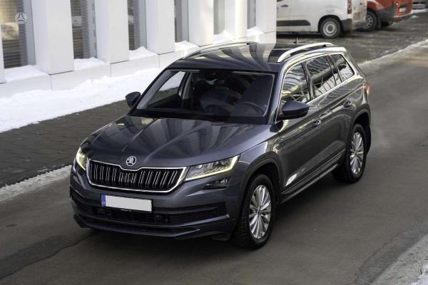 Grey Skoda Kodiaq 2019 in Vilnius, with an engine capacity of 1.97 L and mileage of 151 thousand km for 25900 €, photo 10 on AUTOMOTO.COM.LV