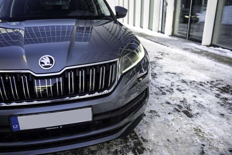 Grey Skoda Kodiaq 2019 in Vilnius, with an engine capacity of 1.97 L and mileage of 151 thousand km for 25900 €, photo 18 on AUTOMOTO.COM.LV
