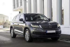 Grey Skoda Kodiaq 2019 in Vilnius, with an engine capacity of 1.97 L and mileage of 151 thousand km for 23490 €, photo 5 on AUTOMOTO.COM.LV