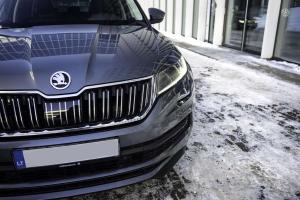Grey Skoda Kodiaq 2019 in Vilnius, with an engine capacity of 1.97 L and mileage of 151 thousand km for 23490 €, photo 14 on AUTOMOTO.COM.LV