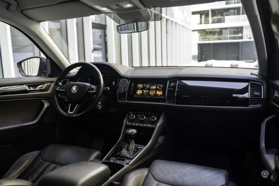 Grey Skoda Kodiaq 2019 in Vilnius, with an engine capacity of 1.97 L and mileage of 151 thousand km for 23490 €, photo 24 on AUTOMOTO.COM.LV