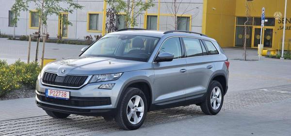 Grey Skoda Kodiaq 2019 in Klaipeda, with an engine capacity of 2.00 L and mileage of 98 thousand km for 19800 €, photo 1 on AUTOMOTO.COM.LV