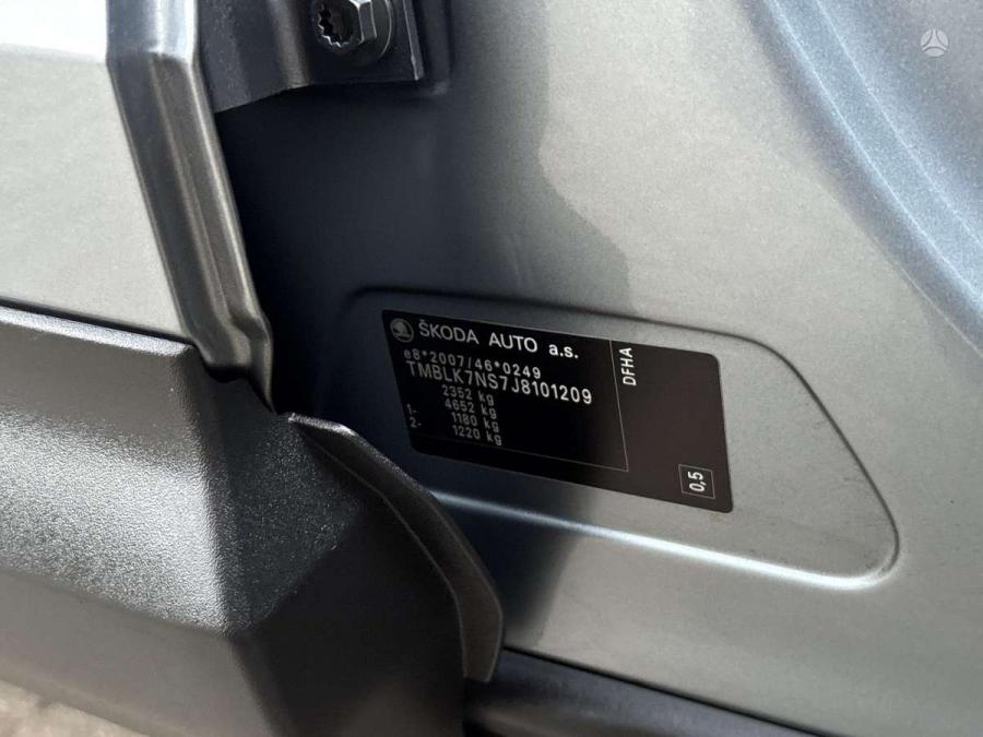 Серый Шкода Kodiaq 2019 в Пренай, объемом двигателя 2.00 л и пробегом 240 тыс. км за 16200 €, фото 28 на AUTOMOTO.COM.LV