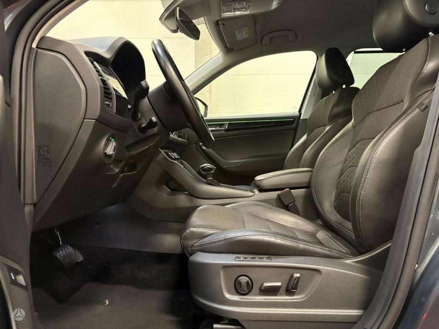 Grey Skoda Kodiaq 2019 in Vilnius, with an engine capacity of 1.97 L and mileage of 192 thousand km for 20490 €, photo 14 on AUTOMOTO.COM.LV