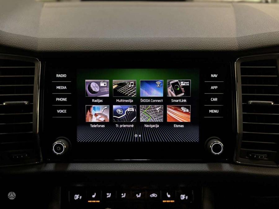 Grey Skoda Kodiaq 2019 in Vilnius, with an engine capacity of 1.97 L and mileage of 192 thousand km for 20490 €, photo 25 on AUTOMOTO.COM.LV