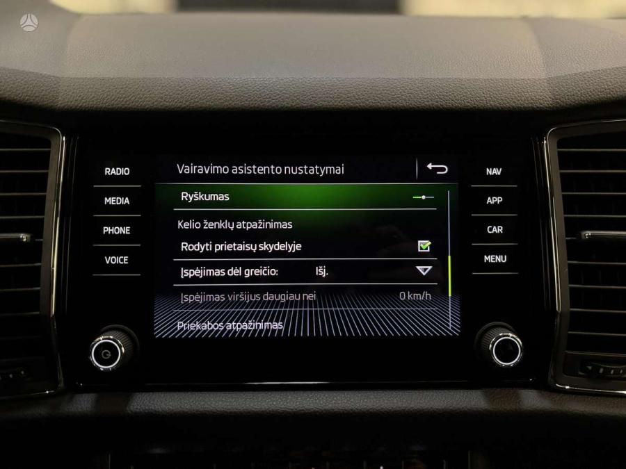 Grey Skoda Kodiaq 2019 in Vilnius, with an engine capacity of 1.97 L and mileage of 192 thousand km for 20490 €, photo 29 on AUTOMOTO.COM.LV