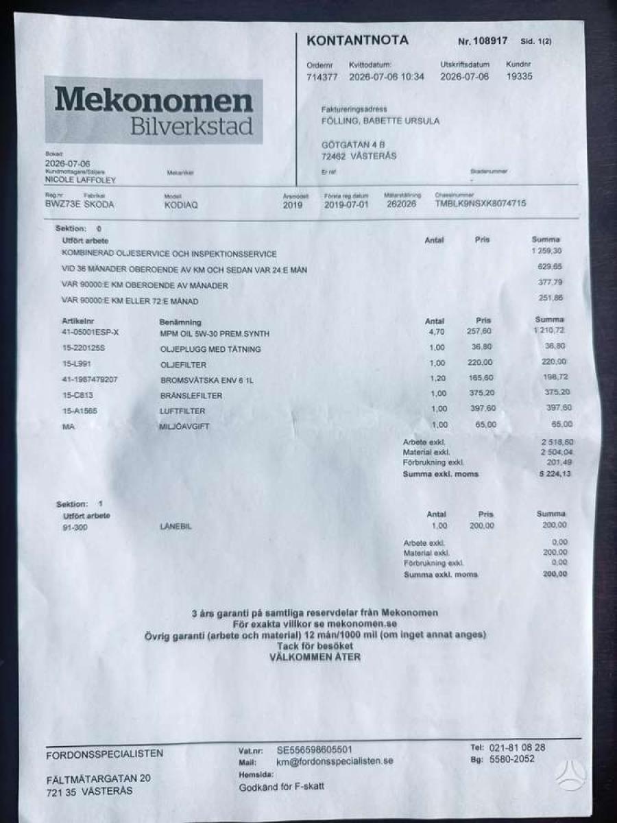 Pelēks Skoda Kodiaq 2019 Viļņa, ar dzinēja tilpumu 1.97 L un nobraukumu 262 tūkst. km par 16750 €, foto 21 vietnē AUTOMOTO.COM.LV