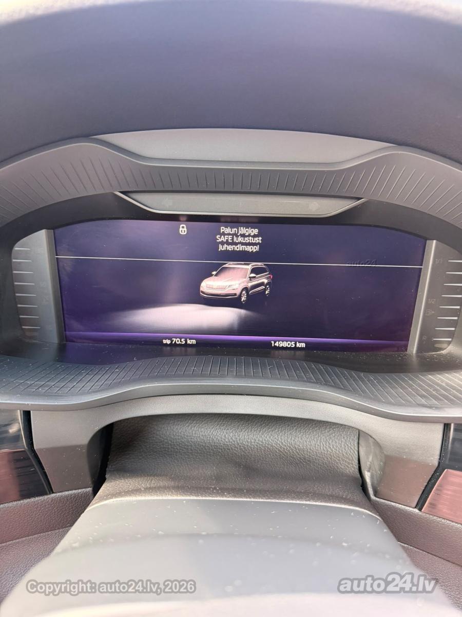 Pelēks Skoda Kodiaq 2019 Tartu, ar dzinēja tilpumu 2.00 L un nobraukumu 153 tūkst. km par 20900 €, foto 13 vietnē AUTOMOTO.COM.LV