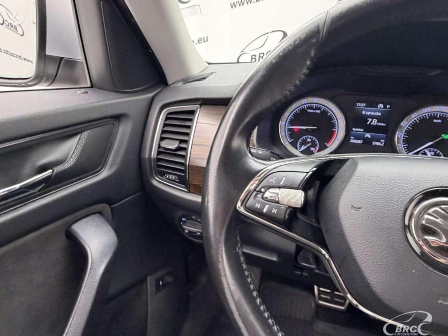 Grey Skoda Kodiaq 2020 in Vilnius, with an engine capacity of 1.97 L and mileage of 268 thousand km for 19900 €, photo 31 on AUTOMOTO.COM.LV