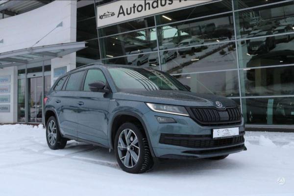 Grey Skoda Kodiaq 2020 in Vilnius, with an engine capacity of 1.97 L and mileage of 235 thousand km for 21450 €, photo 1 on AUTOMOTO.COM.LV