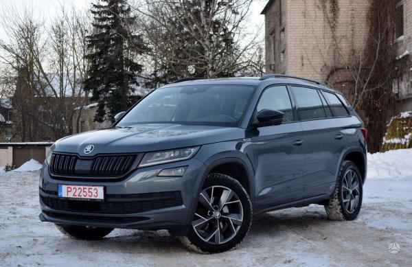 Grey Skoda Kodiaq 2020 in Vilnius, with an engine capacity of 1.97 L and mileage of 235 thousand km for 20950 €, photo 5 on AUTOMOTO.COM.LV