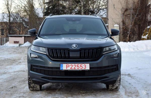 Grey Skoda Kodiaq 2020 in Vilnius, with an engine capacity of 1.97 L and mileage of 235 thousand km for 20950 €, photo 9 on AUTOMOTO.COM.LV