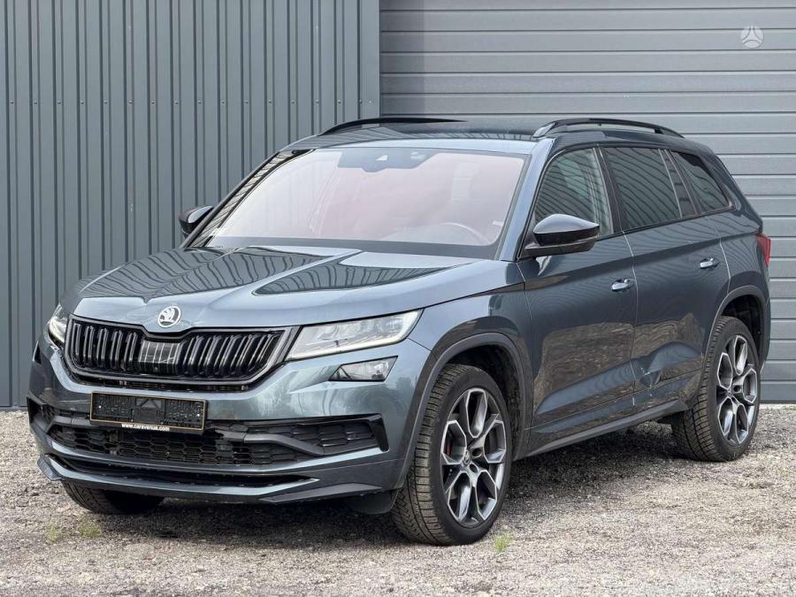 Grey Skoda Kodiaq 2020 in Kaunas, with an engine capacity of 1.97 L and mileage of 84 thousand km for 24200 €, photo 1 on AUTOMOTO.COM.LV