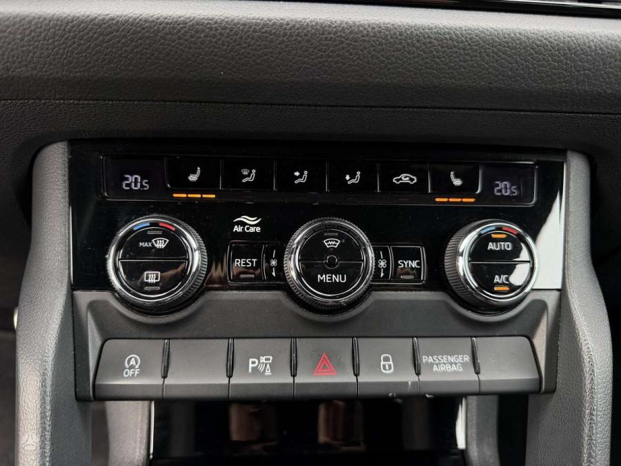 Grey Skoda Kodiaq 2020 in Kaunas, with an engine capacity of 1.97 L and mileage of 84 thousand km for 24200 €, photo 26 on AUTOMOTO.COM.LV