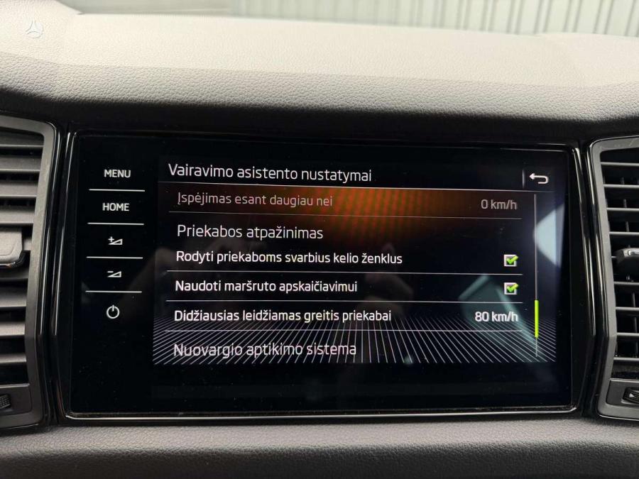 Grey Skoda Kodiaq 2020 in Kaunas, with an engine capacity of 1.97 L and mileage of 84 thousand km for 24200 €, photo 32 on AUTOMOTO.COM.LV