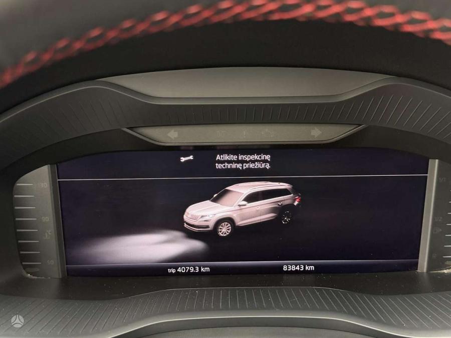 Grey Skoda Kodiaq 2020 in Kaunas, with an engine capacity of 1.97 L and mileage of 84 thousand km for 24200 €, photo 37 on AUTOMOTO.COM.LV