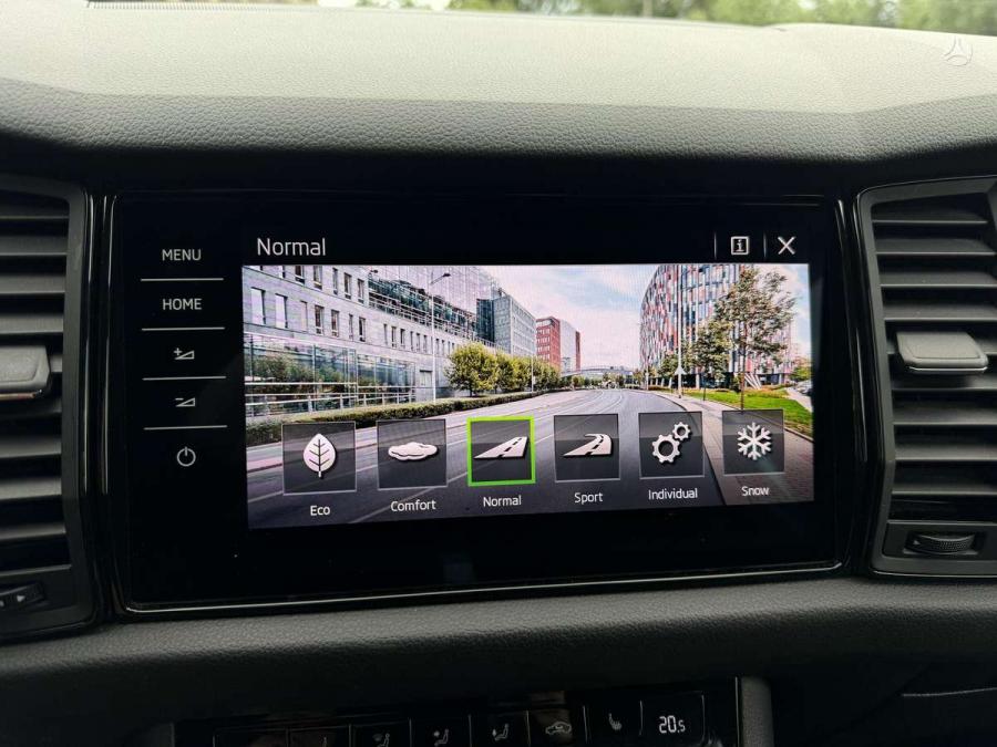 Grey Skoda Kodiaq 2020 in Kaunas, with an engine capacity of 1.97 L and mileage of 84 thousand km for 24200 €, photo 40 on AUTOMOTO.COM.LV