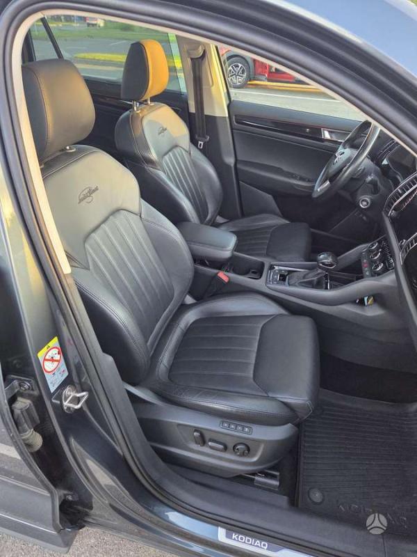 Grey Skoda Kodiaq 2020 in Vilnius, with an engine capacity of 1.97 L and mileage of 187 thousand km for 25300 €, photo 7 on AUTOMOTO.COM.LV