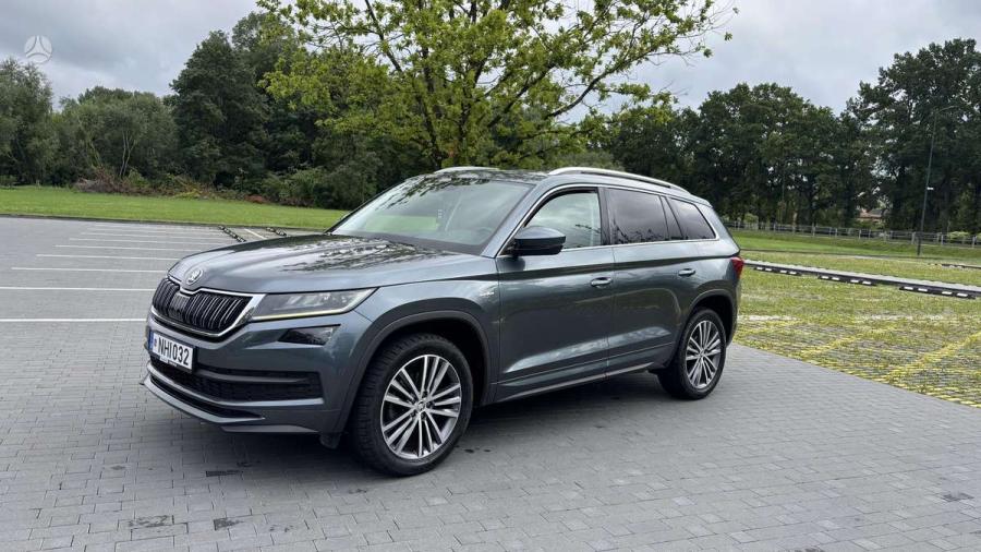 Grey Skoda Kodiaq 2020 in Kaunas, with an engine capacity of 1.97 L and mileage of 350 thousand km for 17450 €, photo 3 on AUTOMOTO.COM.LV