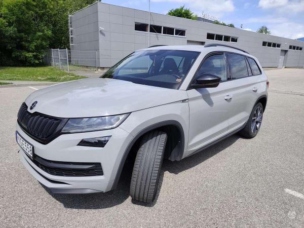 Grey Skoda Kodiaq 2020 in Vilnius, with an engine capacity of 1.50 L and mileage of 195 thousand km for 18400 €, photo 1 on AUTOMOTO.COM.LV