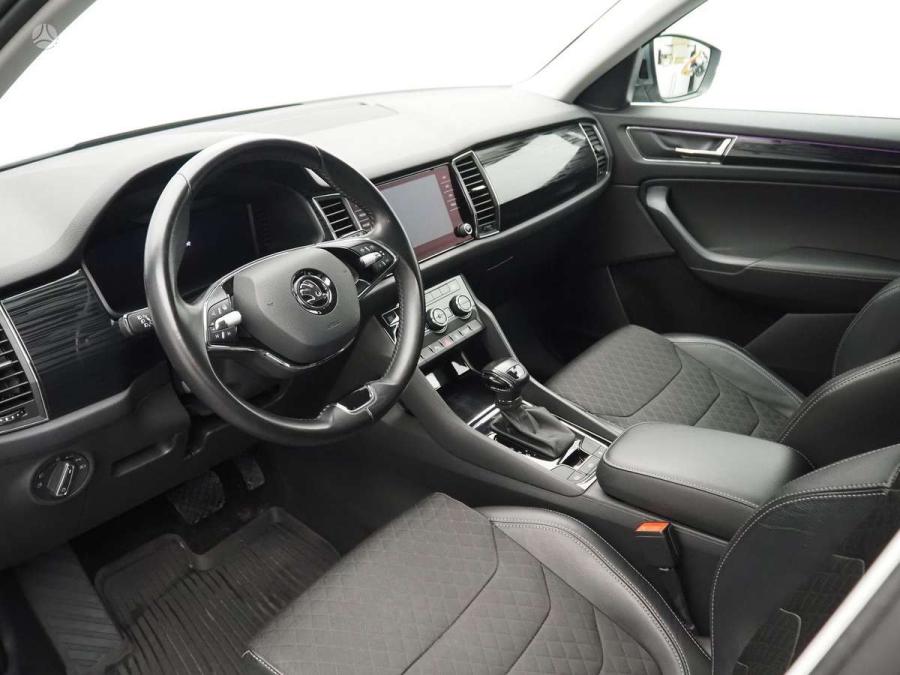 Grey Skoda Kodiaq 2020 in Vilnius, with an engine capacity of 1.98 L and mileage of 140 thousand km for 23000 €, photo 10 on AUTOMOTO.COM.LV