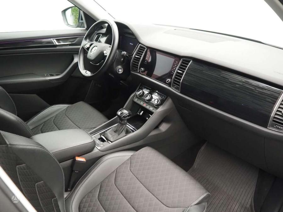 Grey Skoda Kodiaq 2020 in Vilnius, with an engine capacity of 1.98 L and mileage of 140 thousand km for 23000 €, photo 13 on AUTOMOTO.COM.LV