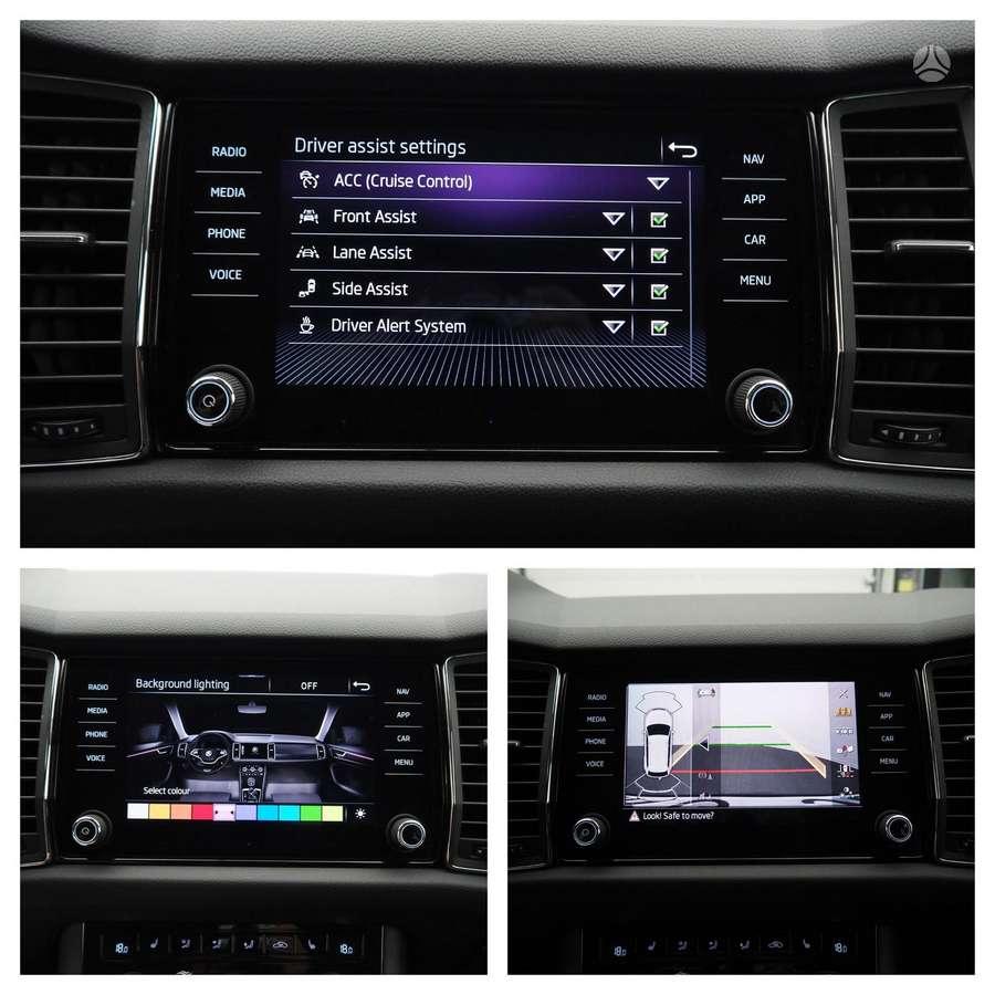 Grey Skoda Kodiaq 2020 in Vilnius, with an engine capacity of 1.98 L and mileage of 140 thousand km for 23000 €, photo 22 on AUTOMOTO.COM.LV