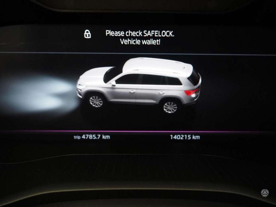 Grey Skoda Kodiaq 2020 in Vilnius, with an engine capacity of 1.98 L and mileage of 140 thousand km for 23000 €, photo 23 on AUTOMOTO.COM.LV
