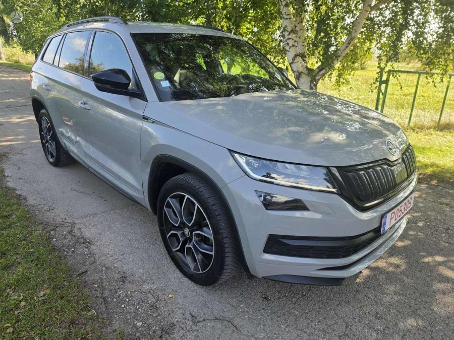Grey Skoda Kodiaq 2020 in Raseiniai, with an engine capacity of 1.97 L and mileage of 226 thousand km for 15450 €, photo 1 on AUTOMOTO.COM.LV