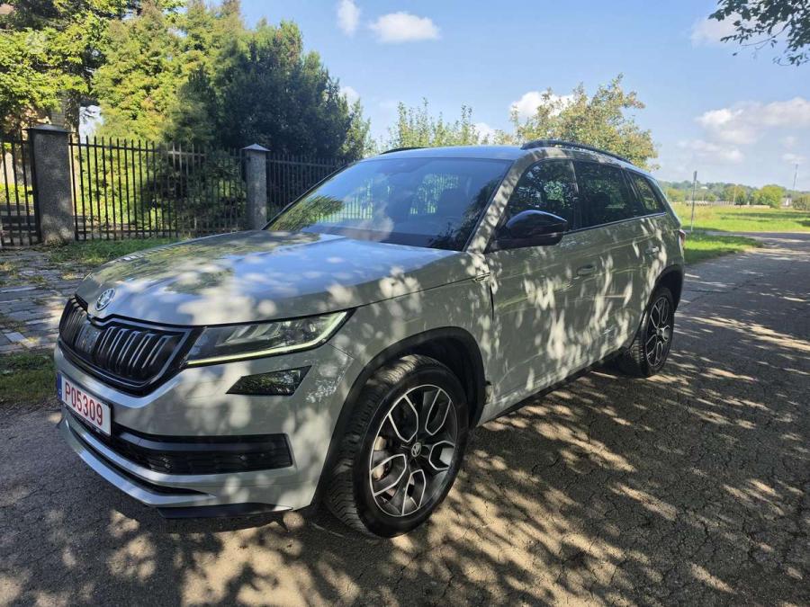 Grey Skoda Kodiaq 2020 in Raseiniai, with an engine capacity of 1.97 L and mileage of 226 thousand km for 15450 €, photo 5 on AUTOMOTO.COM.LV