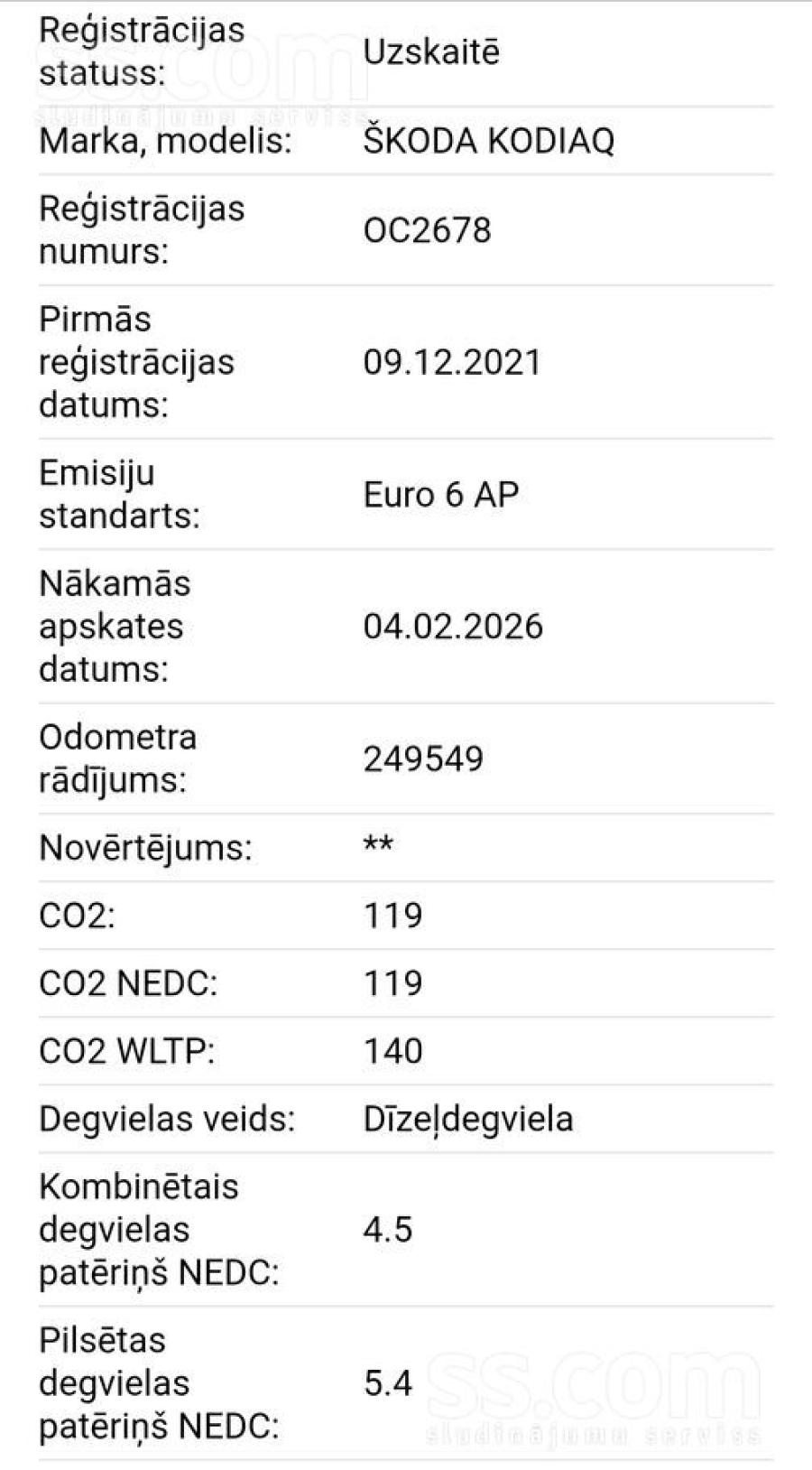 Grey Skoda Kodiaq 2021 in Ogre, with an engine capacity of 2.00 L and mileage of 0 thousand km for 18800 €, photo 23 on AUTOMOTO.COM.LV