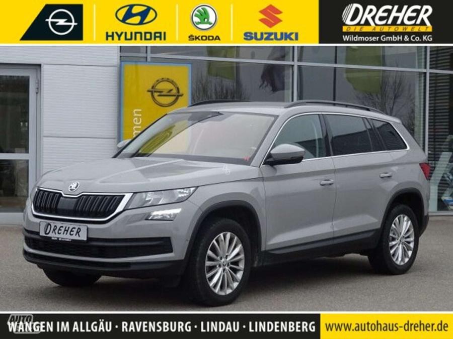 Grey Skoda Kodiaq 2021 in Kaunas, with an engine capacity of 1.50 L and mileage of 60 thousand km for 31454 €, photo 1 on AUTOMOTO.COM.LV