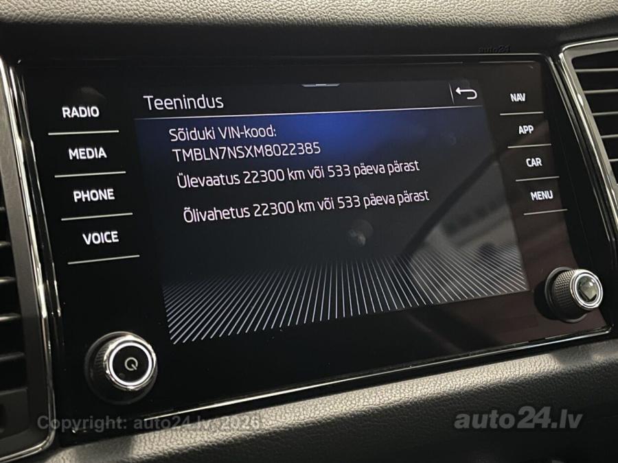 Pelēks Skoda Kodiaq 2021 Tallina, ar dzinēja tilpumu 2.00 L un nobraukumu 96 tūkst. km par 24900 €, foto 11 vietnē AUTOMOTO.COM.LV
