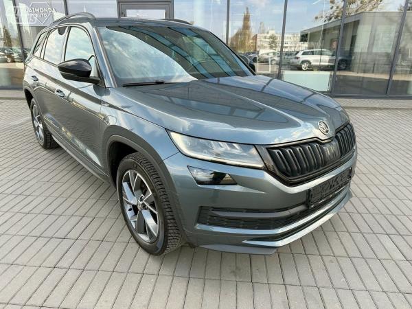 Grey Skoda Kodiaq 2021 in Kaunas, with an engine capacity of 1.50 L and mileage of 217 thousand km for 20900 €, photo 2 on AUTOMOTO.COM.LV