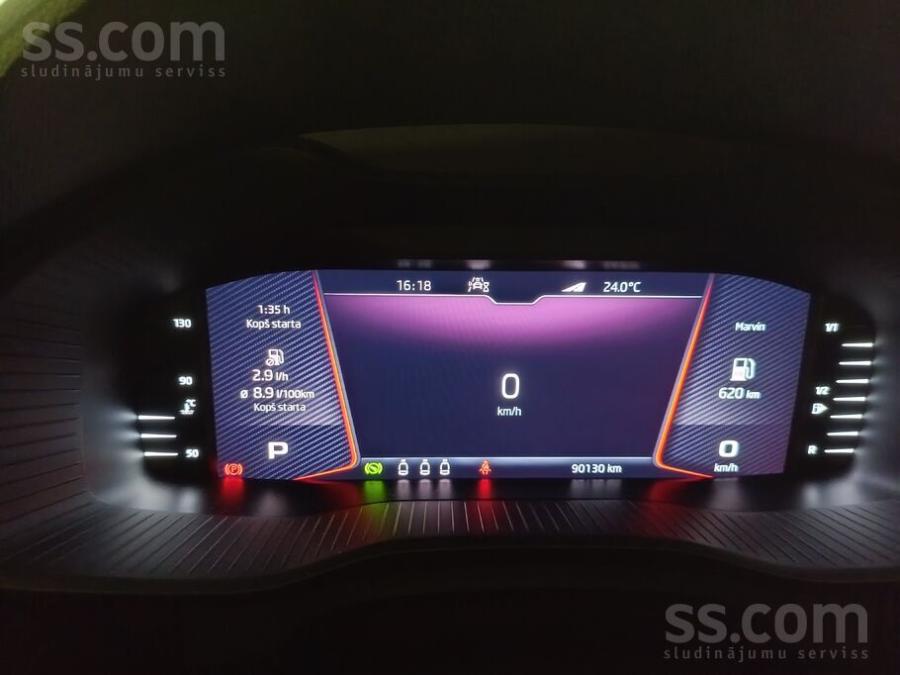 Серый Шкода Kodiaq 2021 в Рига, объемом двигателя 1.50 л и пробегом 90 тыс. км за 24500 €, фото 15 на AUTOMOTO.COM.LV